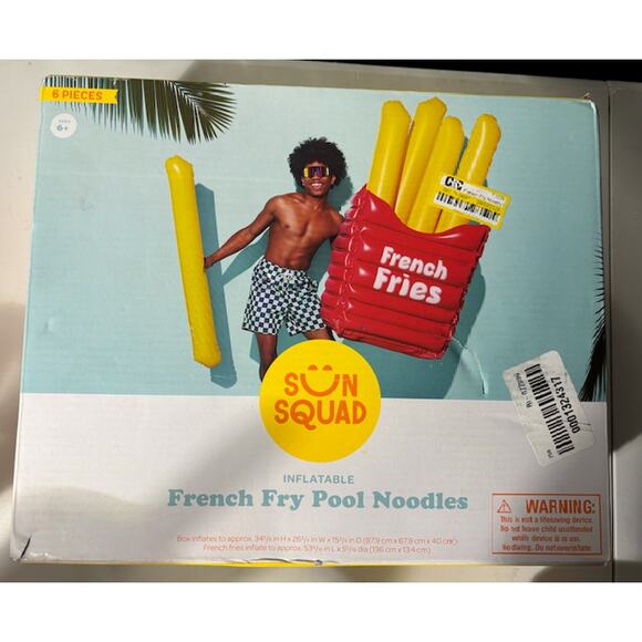 Sun Squad | Swim | Brand New Sun Squad Inflatable French Fry Pool Float ...